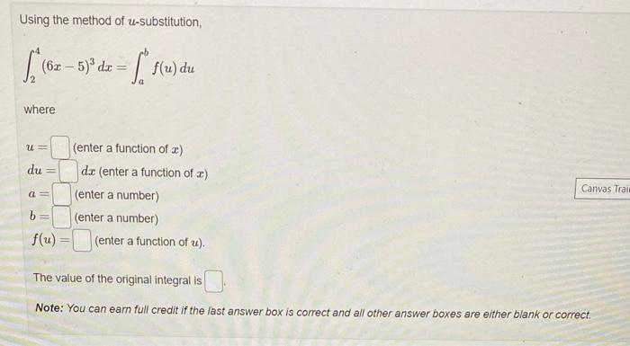 Solved Using the method of u-substitution, | Chegg.com
