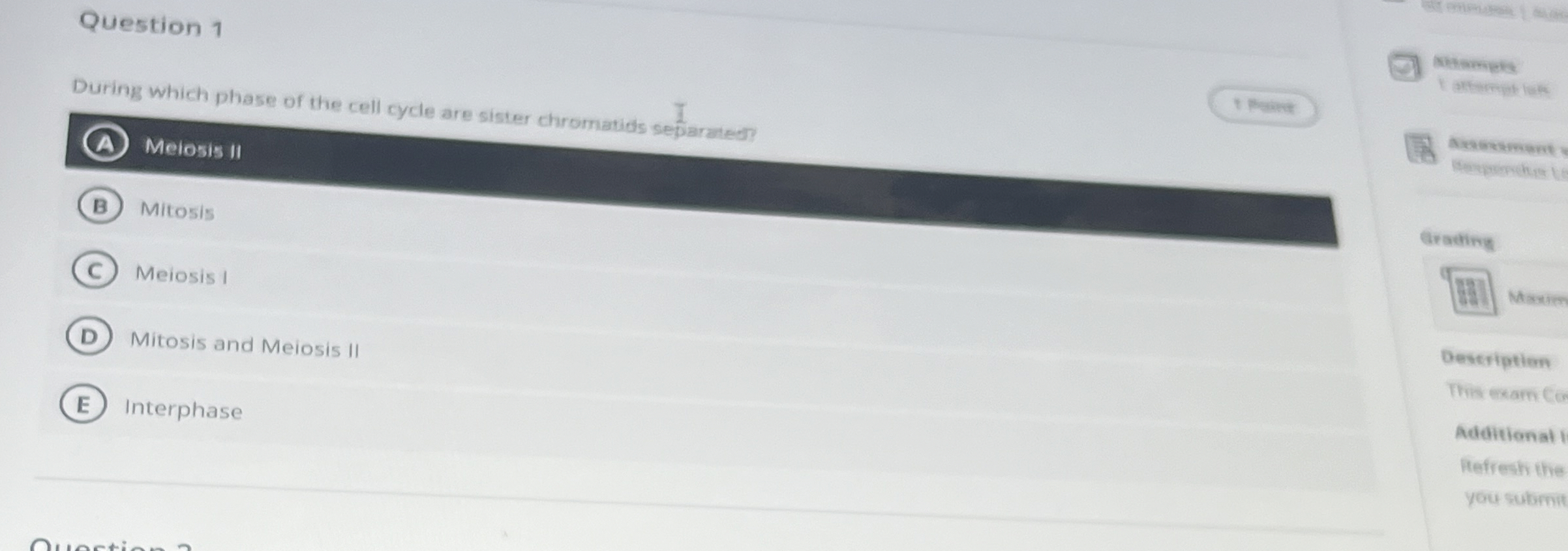 Solved Question 1During which phase of the cell cycle are | Chegg.com