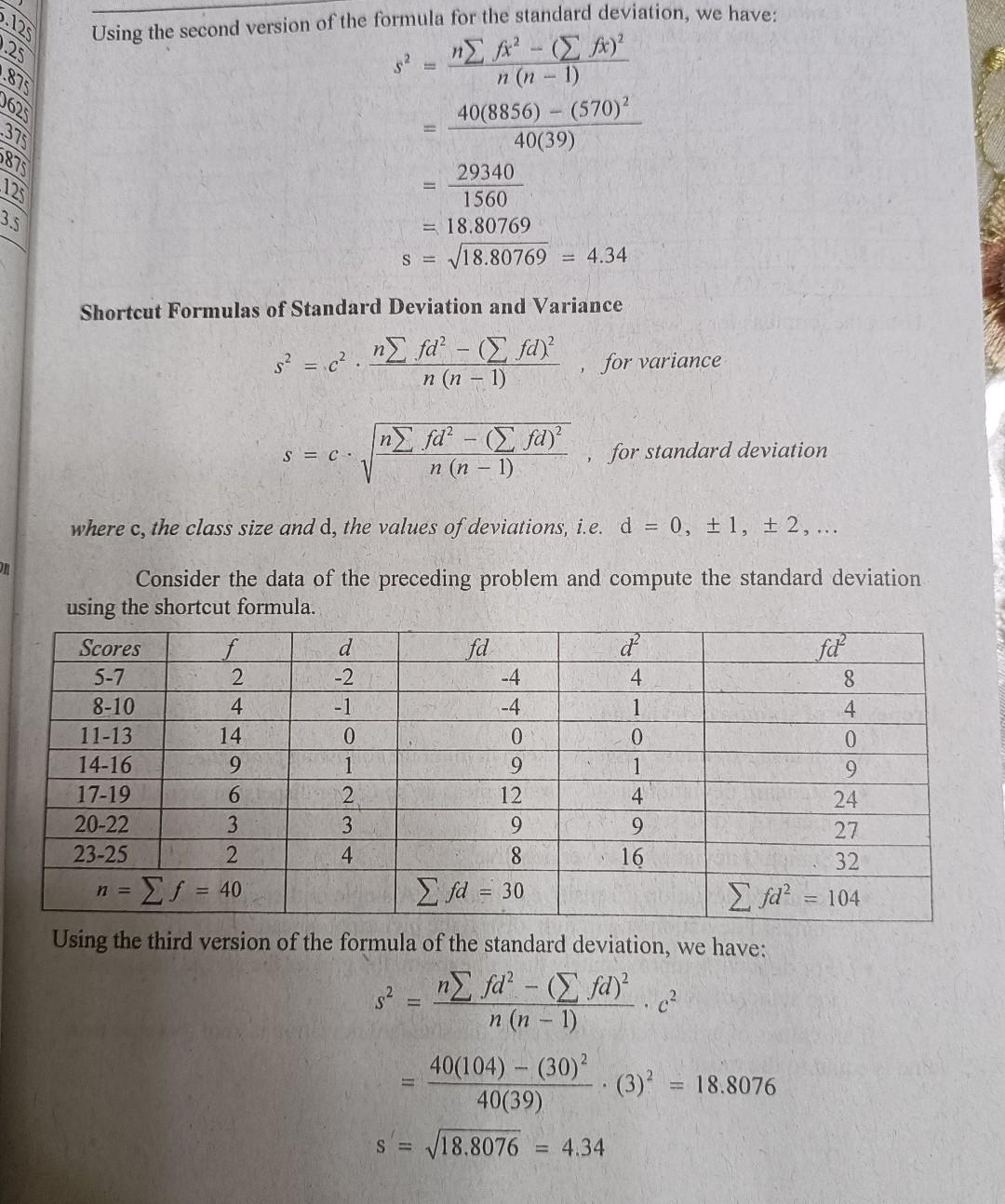 Solved 84 Chap 4 Measures Of Dispersion And Skewness 4 Find