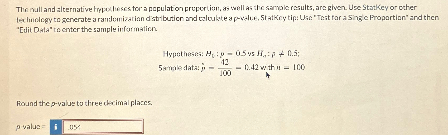 The null and alternative hypotheses for a population | Chegg.com