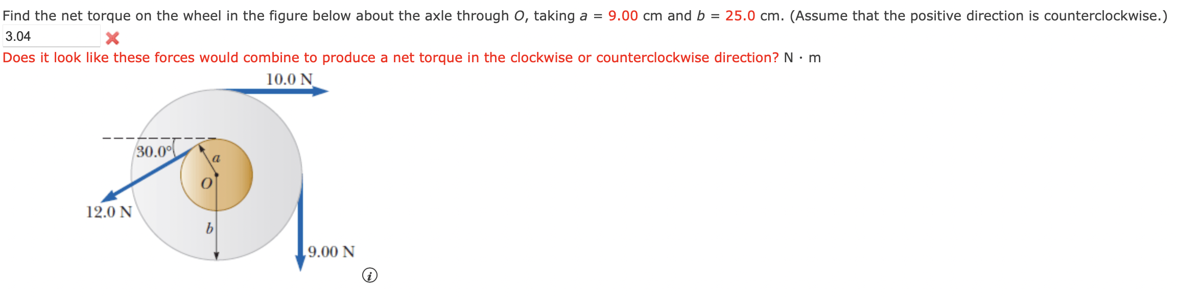 Solved Find the net torque on the wheel in the figure below | Chegg.com