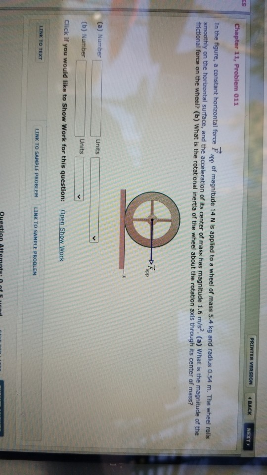 Solved PRINTER VERSION BACK NEXT ES Chapter 11, Problem 011 | Chegg.com