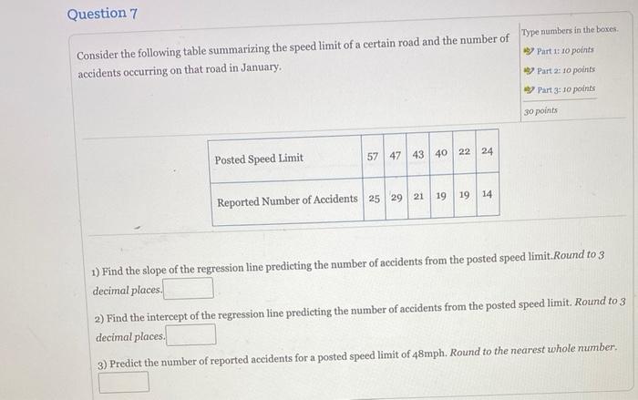 Solved Question 7 Consider the following table summarizing | Chegg.com