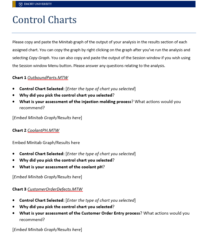 Solved Developing and Interpreting Control Charts Using | Chegg.com