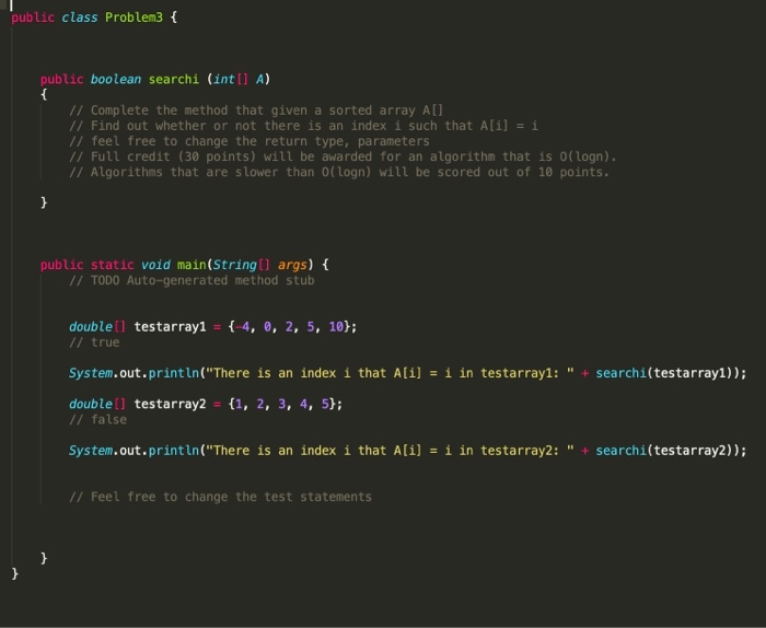 Solved 3. Given a sorted (from smallest to largest) array A | Chegg.com