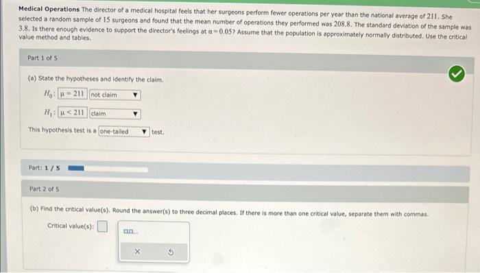Solved Medical Operations The director of a medical hospital | Chegg.com