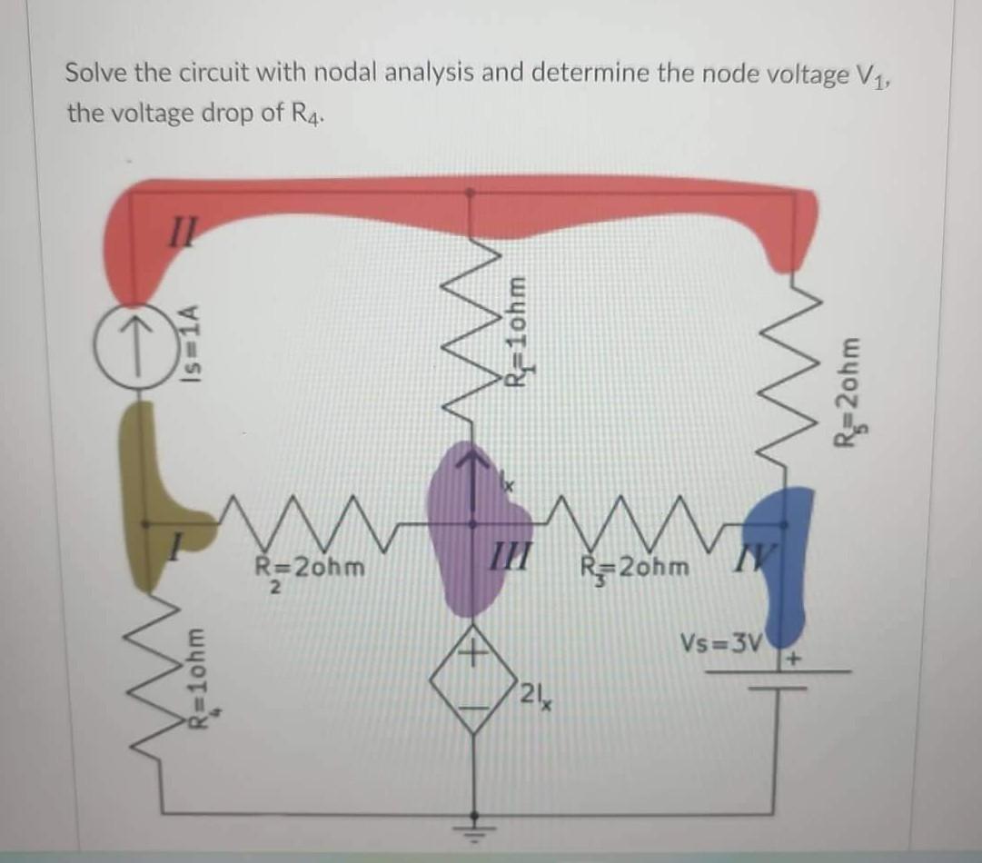 Solved Solve the circuit with nodal analysis and determine | Chegg.com