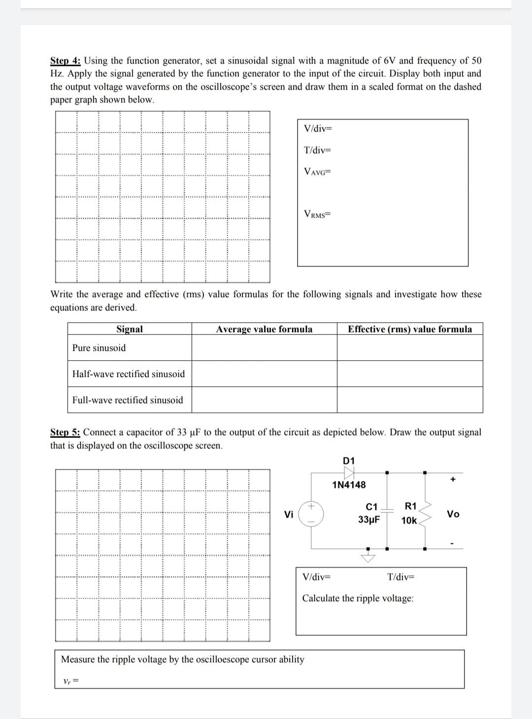 Solved EXPERIMENT 1 Diode Applications: Rectifiers, Clippers | Chegg.com