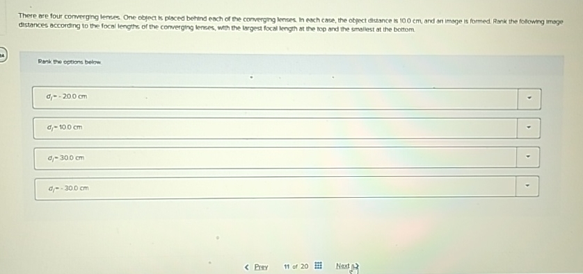 Solved There are four corwerging lenses. One object is | Chegg.com