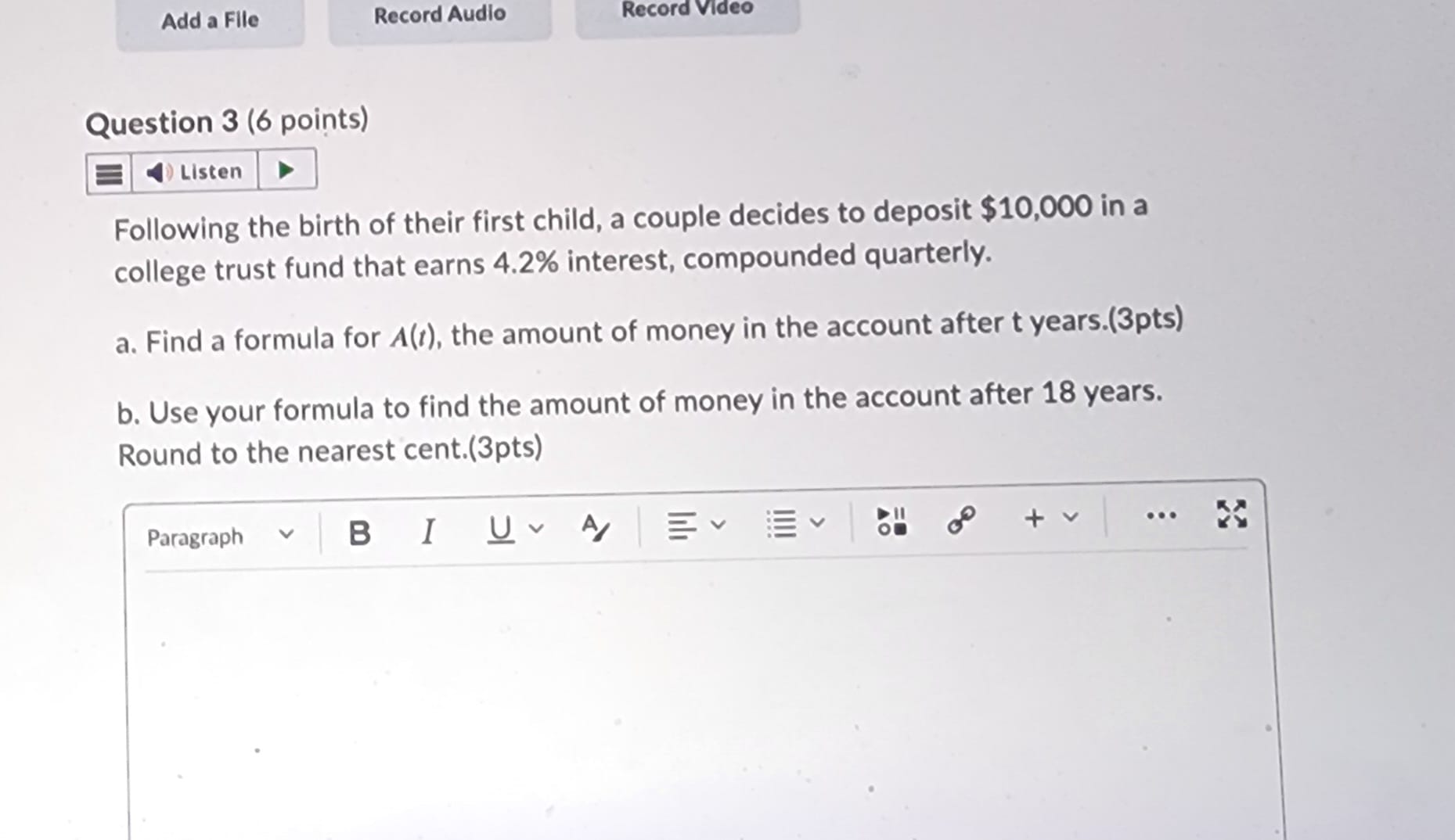 Solved Question 3 (6 ﻿points)Following the birth of their | Chegg.com