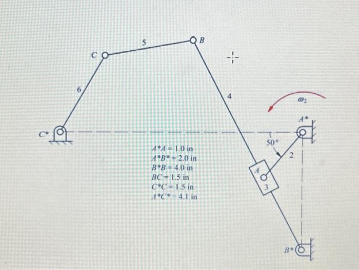 Solved If omega_2= 10rad/s CCW find omega_6. Please draw | Chegg.com