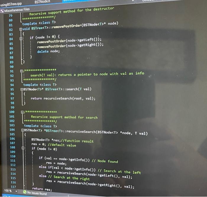 Solved Laboratory #12 - Binary Search TreeThis lab will | Chegg.com
