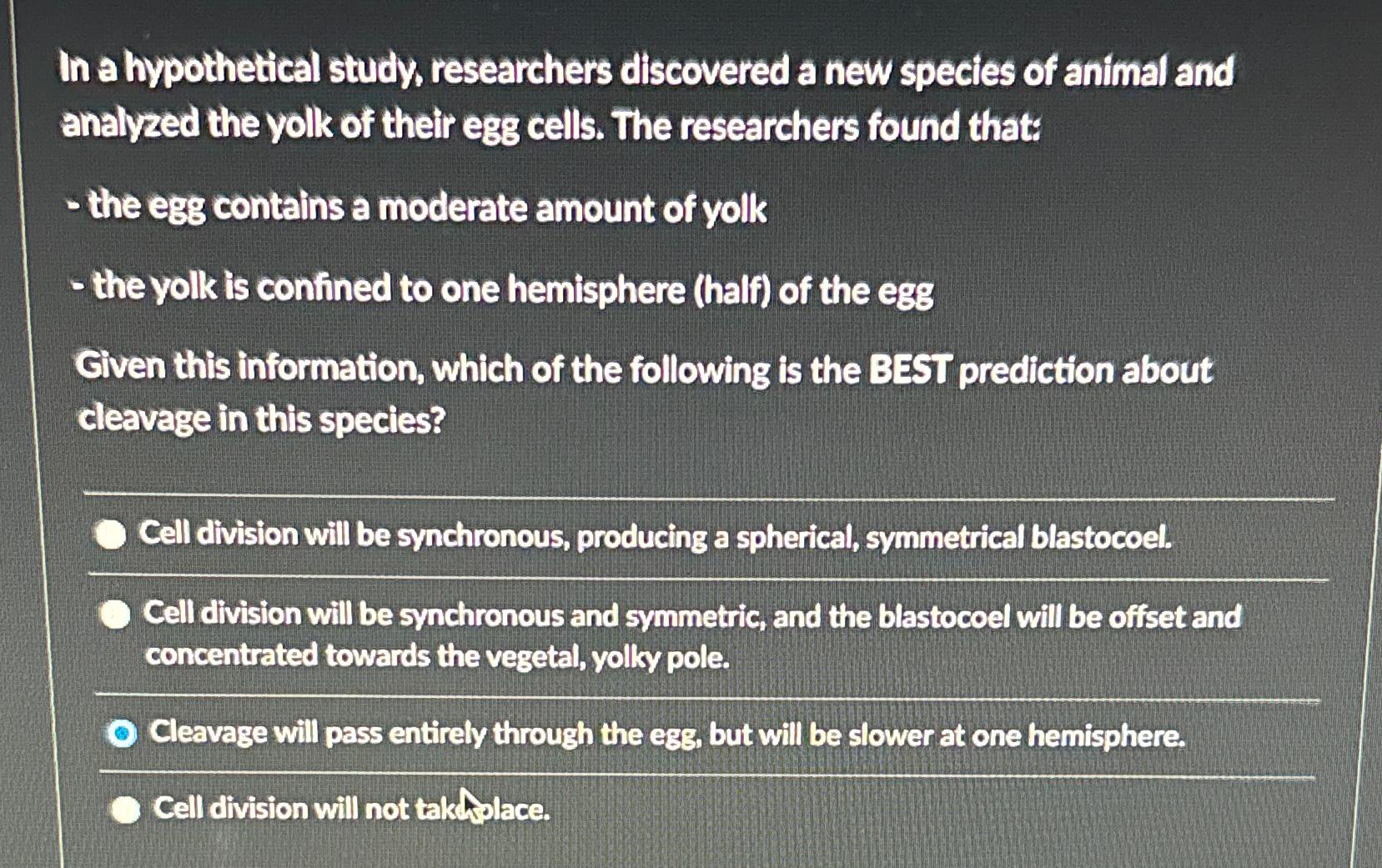 Solved In a hypothetical study, researchers discovered a new | Chegg.com