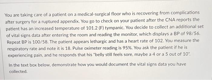 Solved You are taking care of a patient on a | Chegg.com