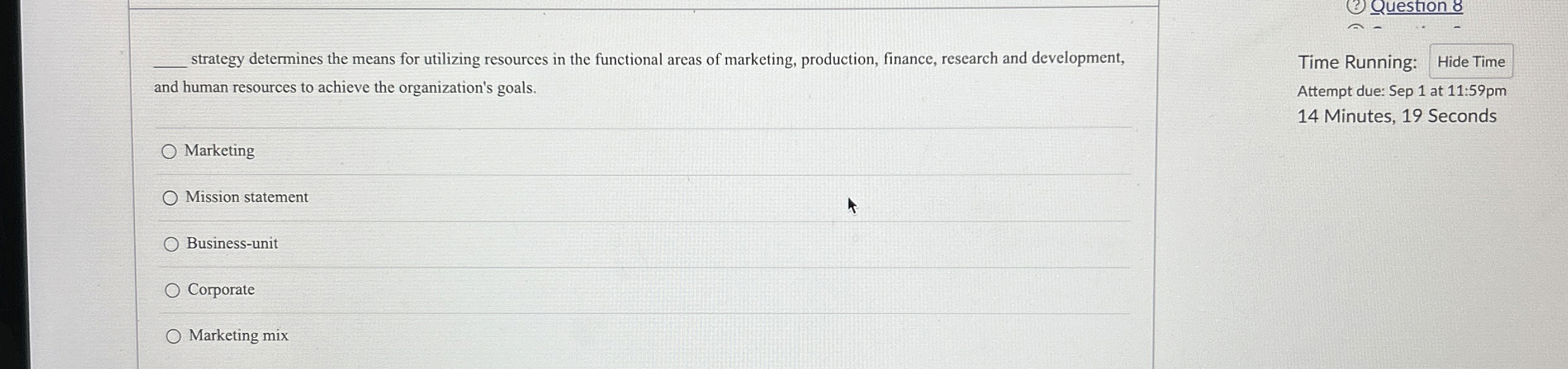 Solved q,strategy determines the means for utilizing | Chegg.com
