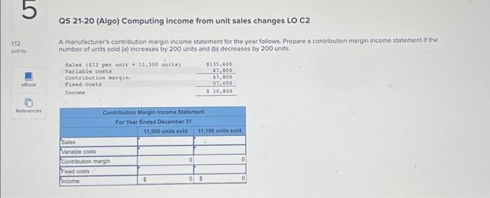 Solved QS 21-20 (Algo) Computing income from unit sales | Chegg.com