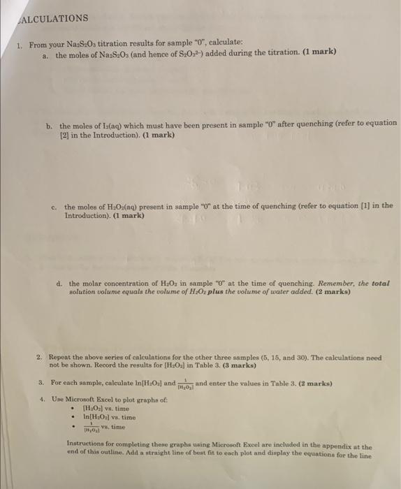 Solved RAW DATA AND OBSERVATIONS Table 1: Kinetics Manew.ma | Chegg.com