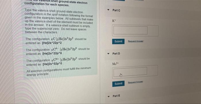 Solved Write the valence-shell ground-state electron | Chegg.com