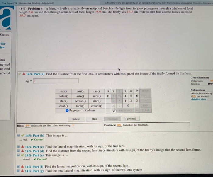 Solved The Expert TA Human-ike rading Automated! A friendly | Chegg.com