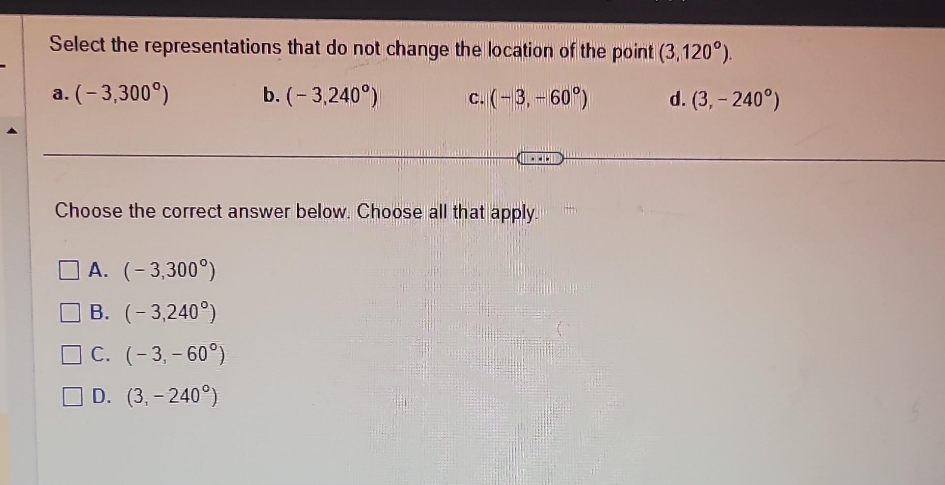 Solved Select the representations that do not change the | Chegg.com