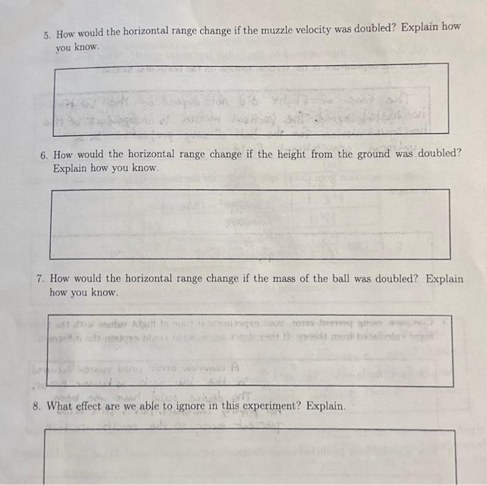 Solved Projectile Motion Lab:Please look at the tables of | Chegg.com