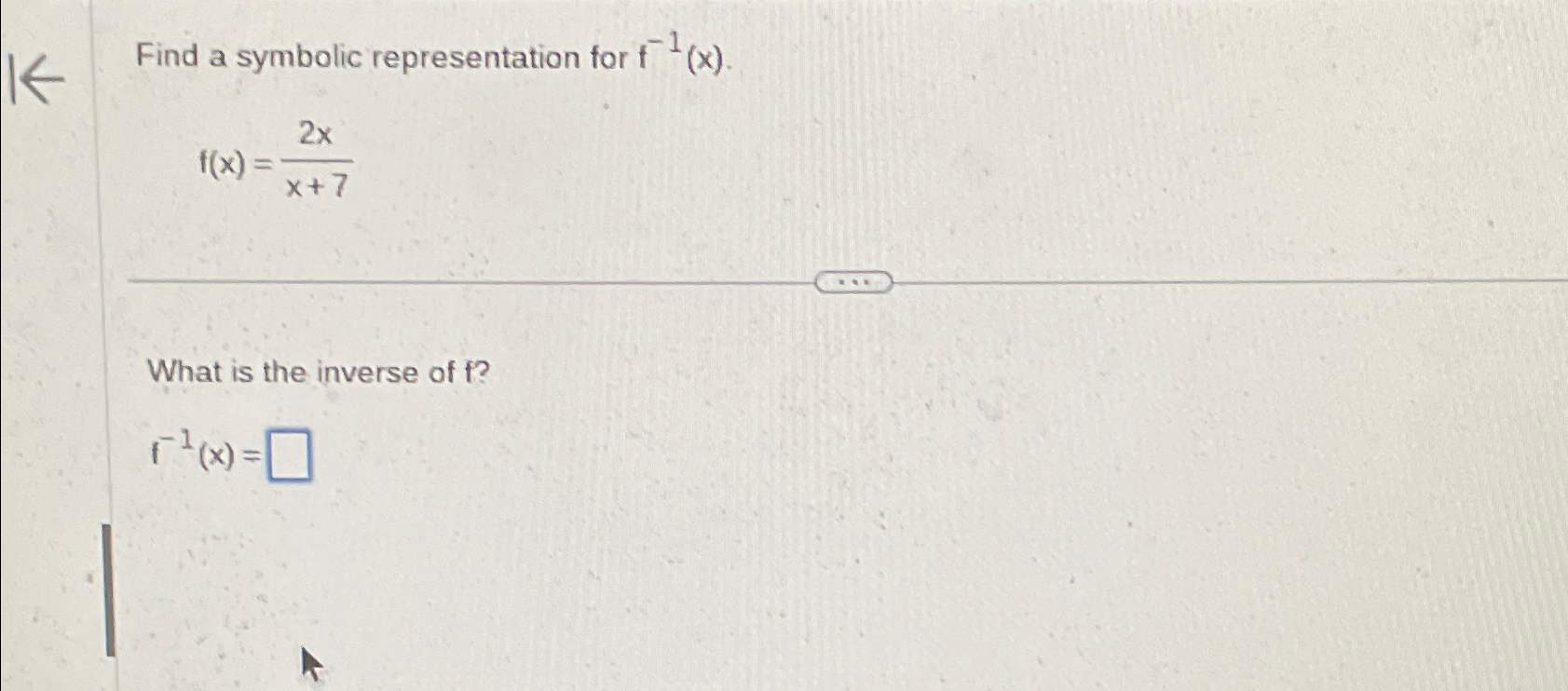 Solved Find a symbolic representation for | Chegg.com