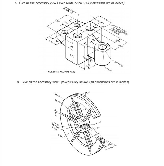 Solved DS CATIA V5 (Drafting) Give dimensions, title box and | Chegg.com