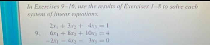 Solved In Exercises 9-16, use the results of Exercises 1−8 | Chegg.com