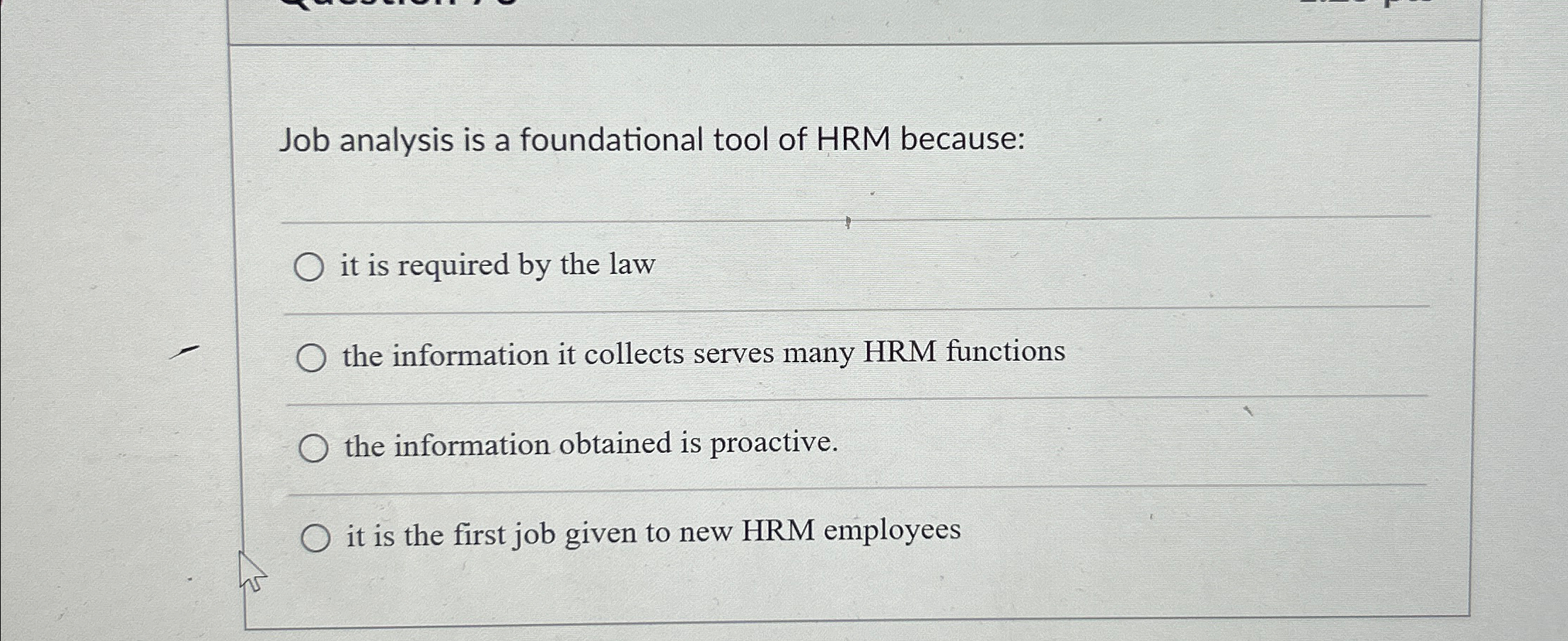 Solved Job analysis is a foundational tool of HRM | Chegg.com