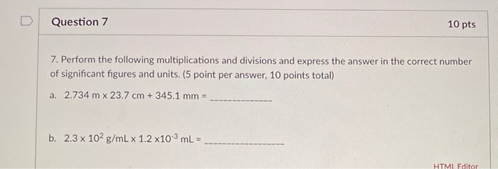 Solved Question 7 10 pts 7. Perform the following | Chegg.com