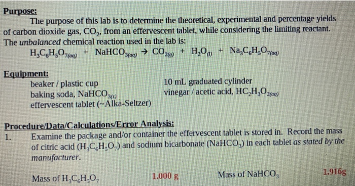 Solved Purpose: The purpose of this lab is to determine the | Chegg.com