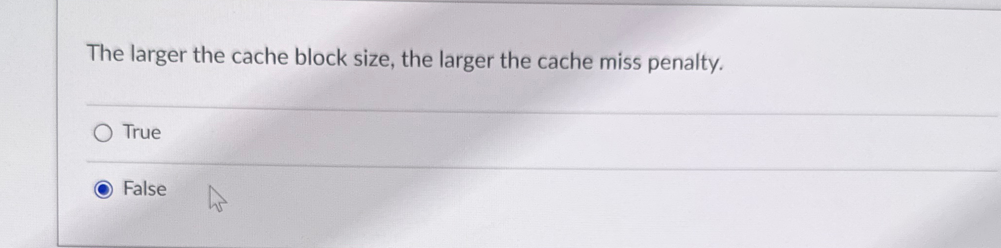 Solved The larger the cache block size, the larger the cache | Chegg.com