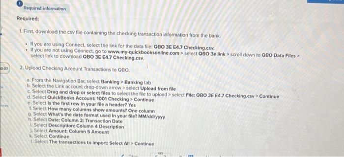 EM4.7 Match Bank Transactions Checking Mookie The | Chegg.com