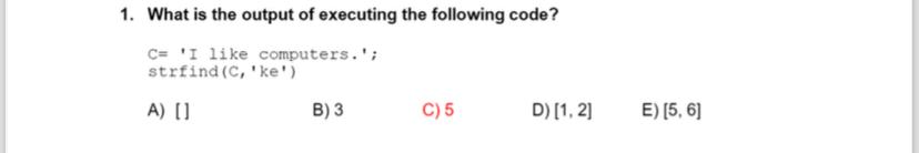 Solved What is the output of executing the following code?C= | Chegg.com