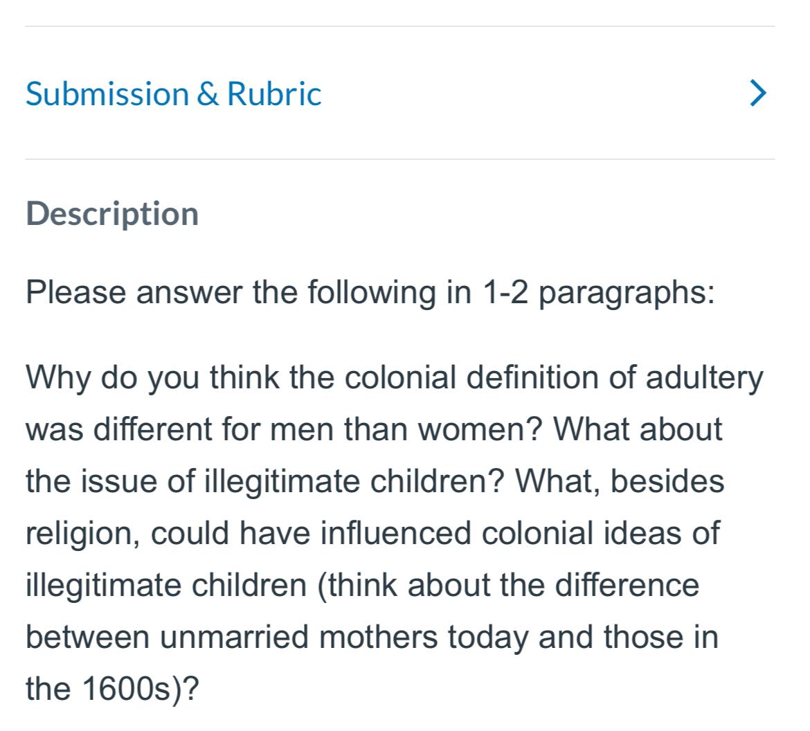 Solved Submission & RubricDescriptionPlease answer the | Chegg.com