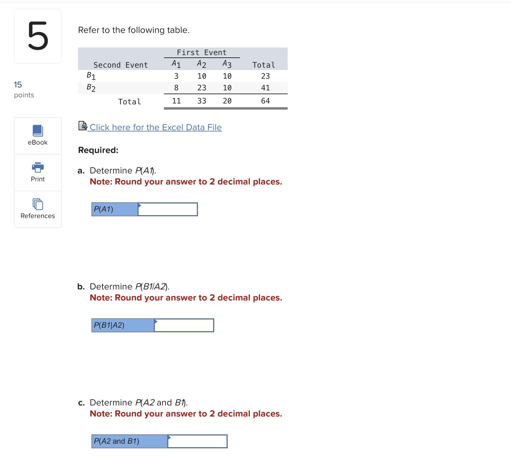 Solved Refer to the following table. Click here for the | Chegg.com