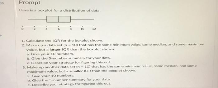 Solved Here is a boxplot for a distribution of data. 1. | Chegg.com