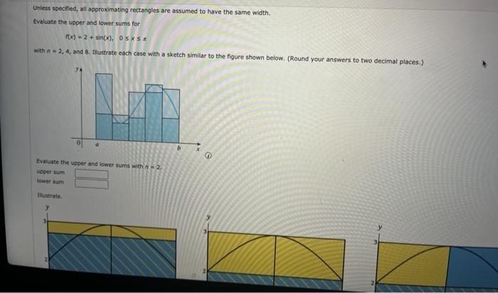 Solved Unless specified, all approximating rectangles are | Chegg.com
