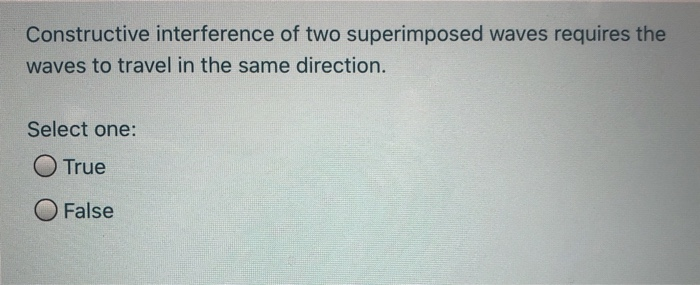 Solved Constructive interference of two superimposed waves | Chegg.com