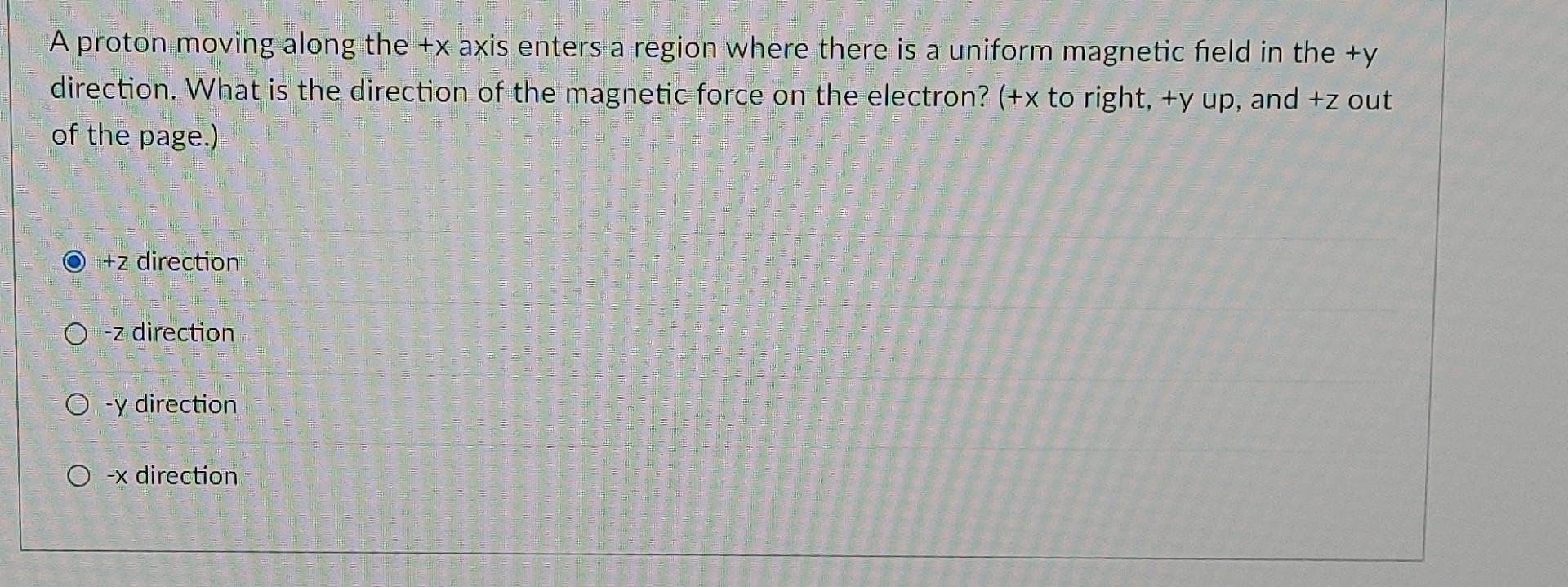 Solved A proton moving along the +x axis enters a region | Chegg.com