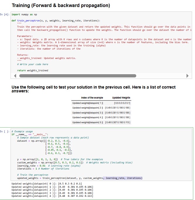 1 ﻿Perceptron algorithm ClassifierThe merceptron | Chegg.com