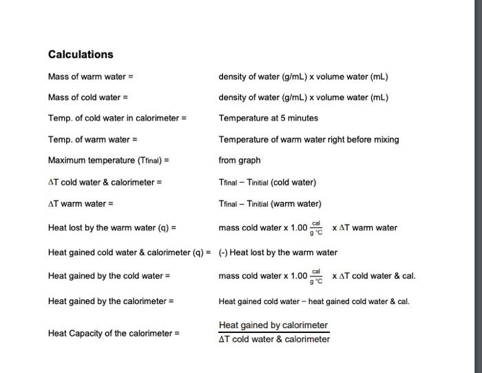 Solved I only want to know how to these ((calculations | Chegg.com