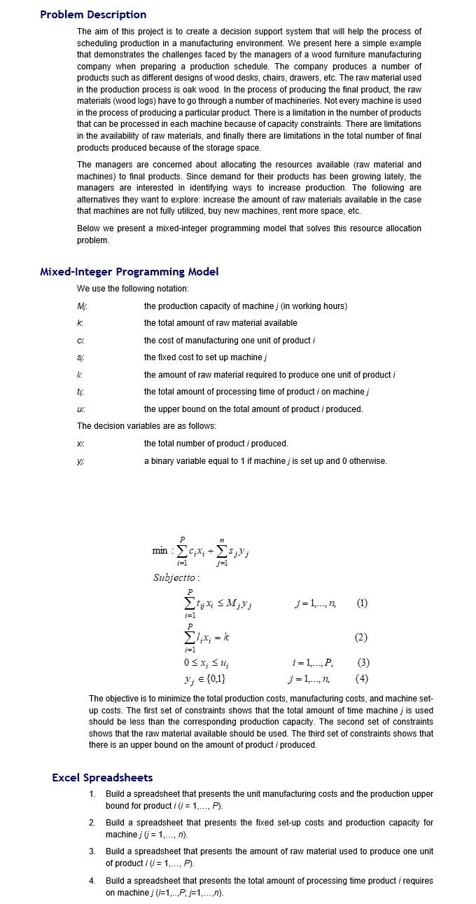 Solved Problem Description The aim of this project is to | Chegg.com