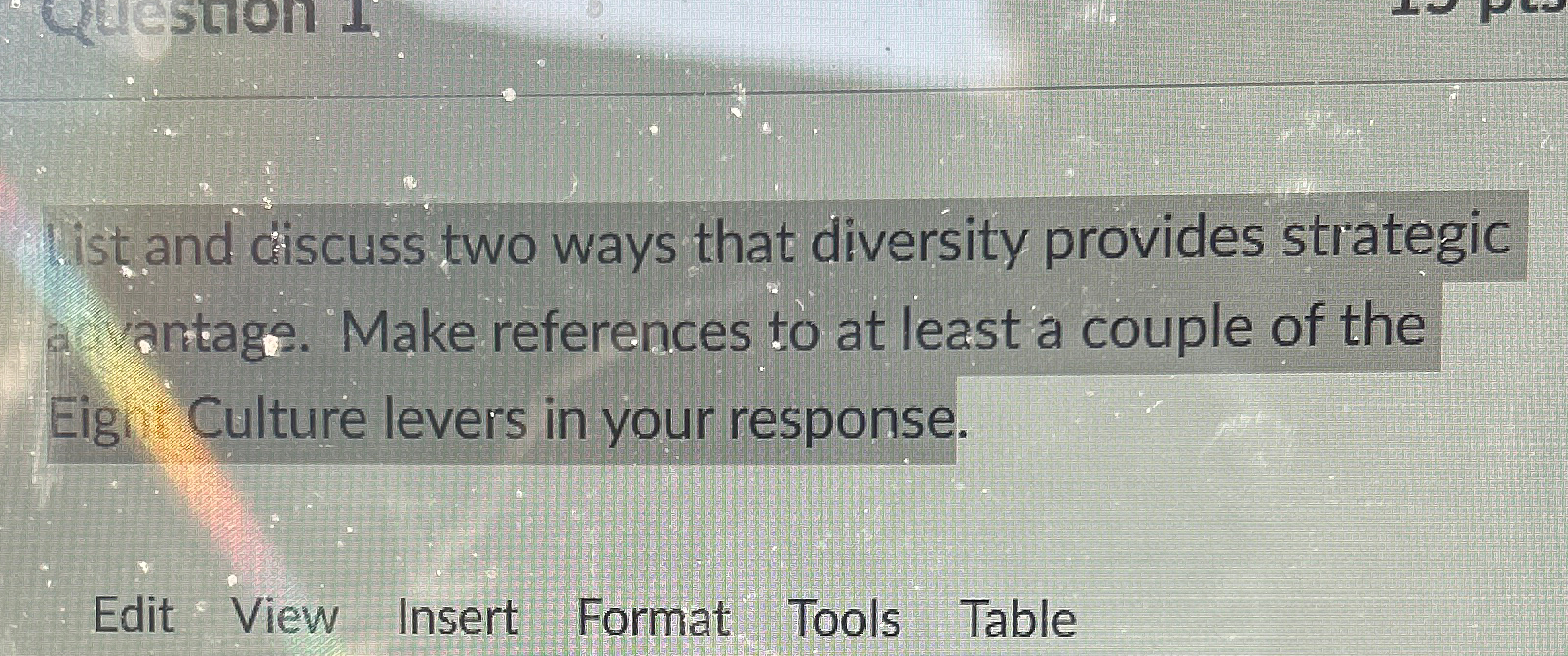 Solved List and ciscuss two ways that diversity provides | Chegg.com