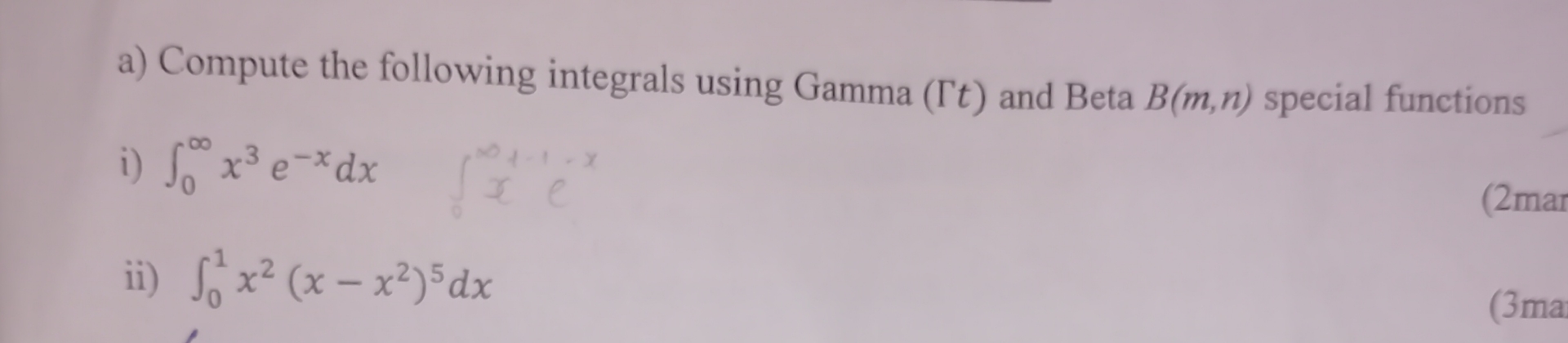 Solved a) ﻿Compute the following integrals using Gamma (Γt) | Chegg.com