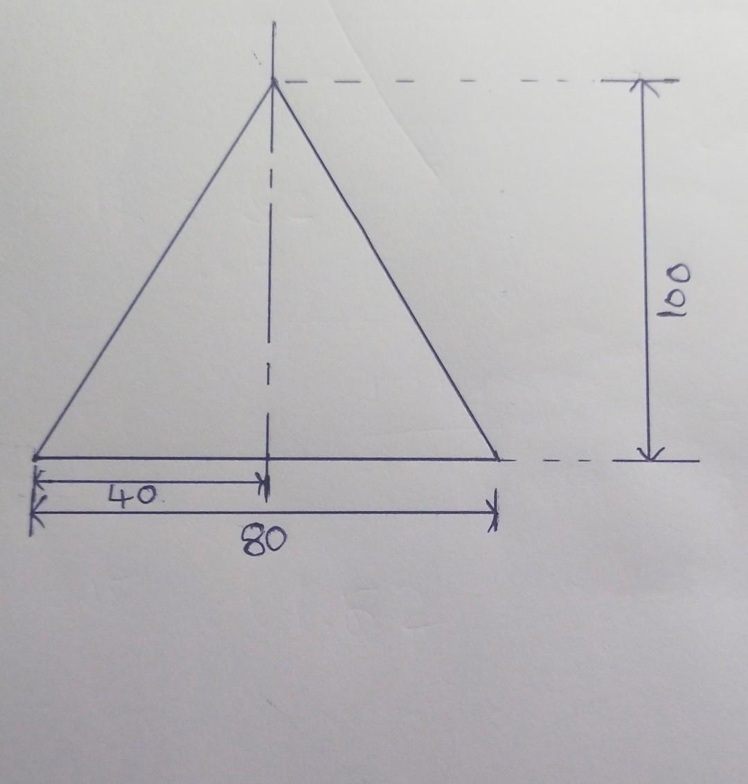 Solved please find the CG point of this triangle. thanks | Chegg.com