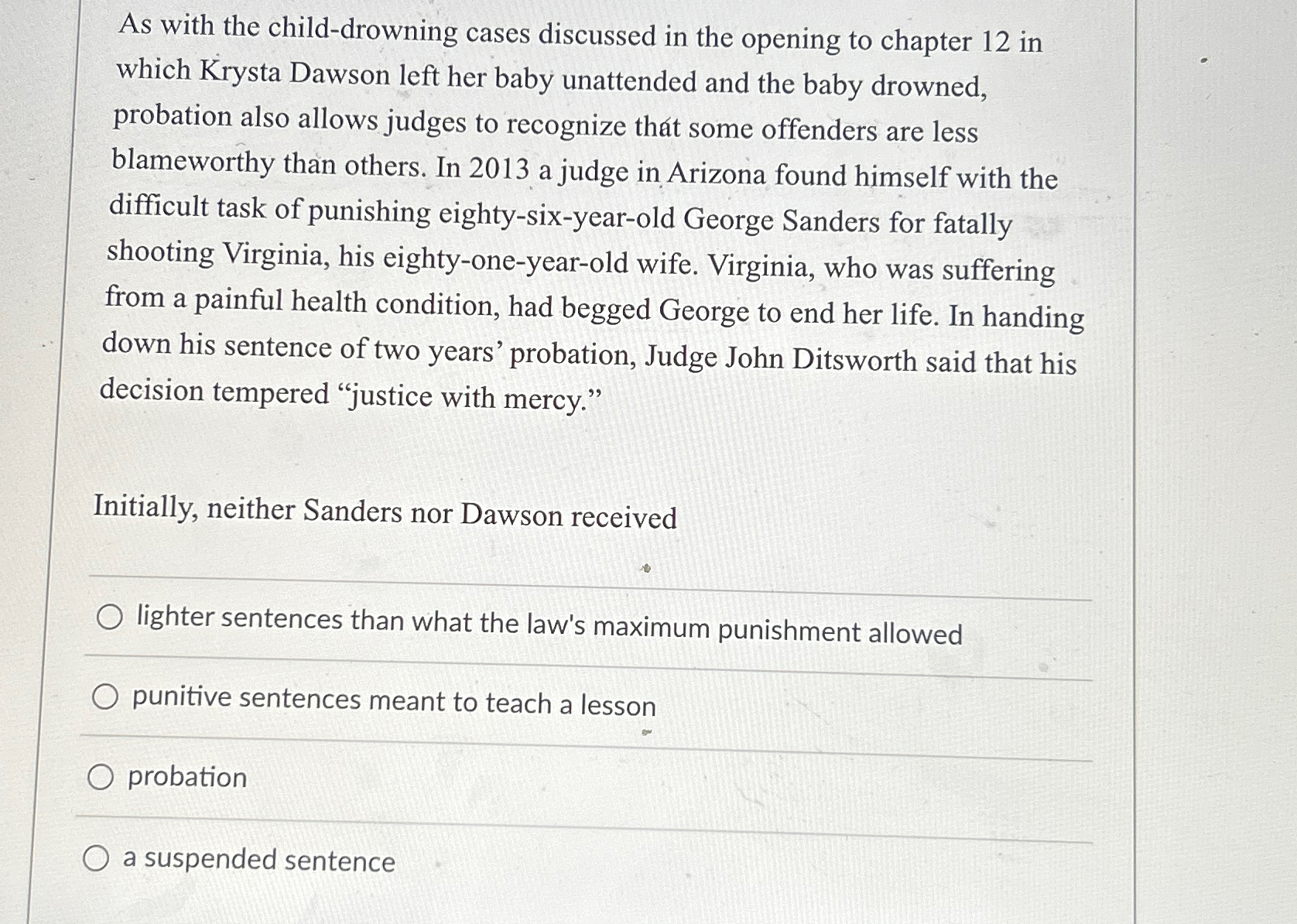 Solved As with the child-drowning cases discussed in the | Chegg.com
