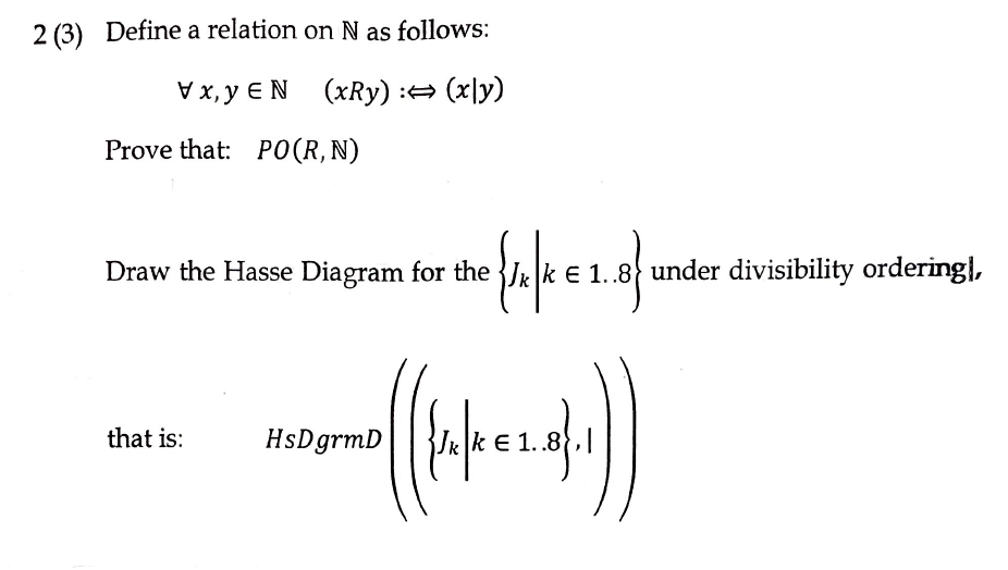 2 (3) ﻿Define a relation on N ﻿as | Chegg.com