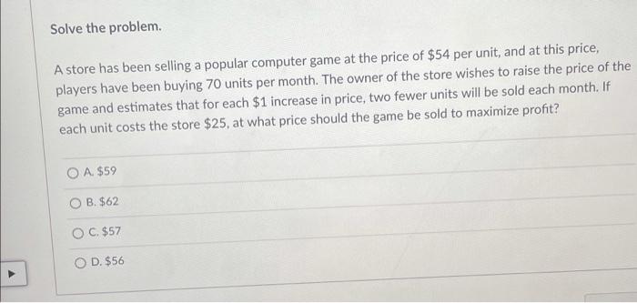 Solved Solve the problem. A store has been selling a popular | Chegg.com