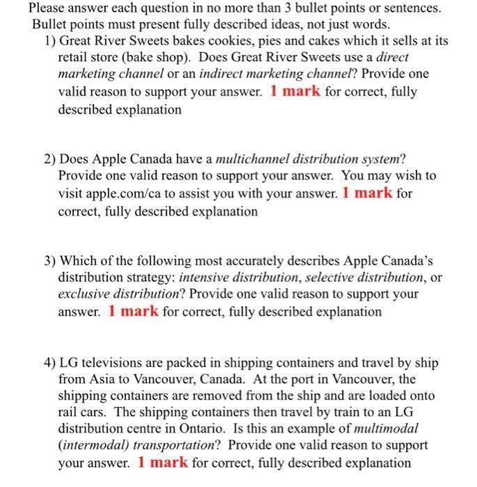 Solved Please answer each question in no more than 3 bullet | Chegg.com